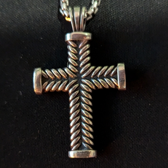 David Yurman | Accessories | David Yurman Sterling Silver Chevron Cross ...
